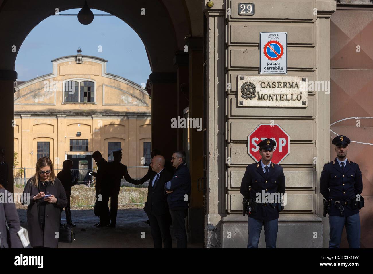 Milano, Italia. 29th Apr, 2024. Sopralluogo al cantiere della Caserma ...