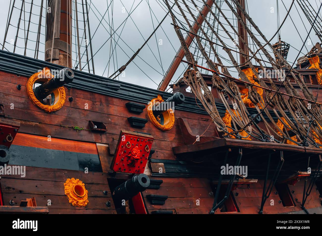 Genoa, Liguria, Italy 26.04.2024 - A beautiful ship in the port of ...