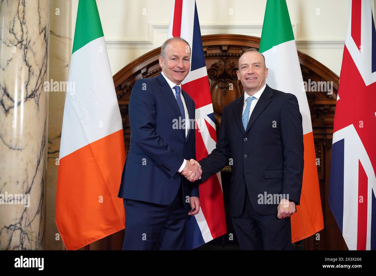 Tanaiste Micheal Martin and Northern Ireland Secretary Chris Heaton ...