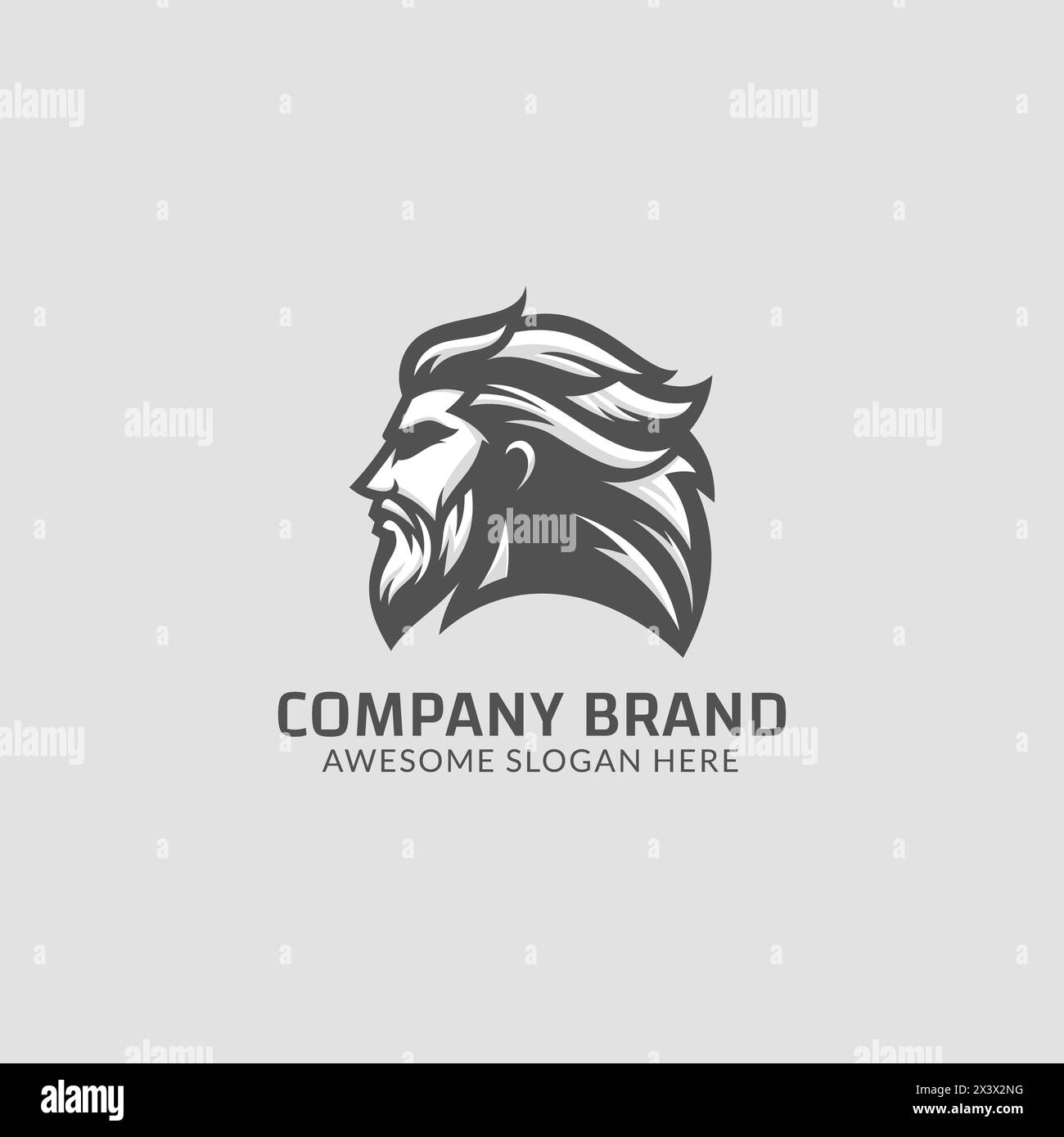 Black Man Head Logo Man Face Logo Black And White Stock Photos