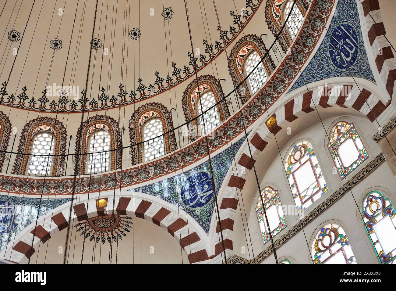 Turkey, Istanbul, Bazaar district, dome of the prayer room of the ...