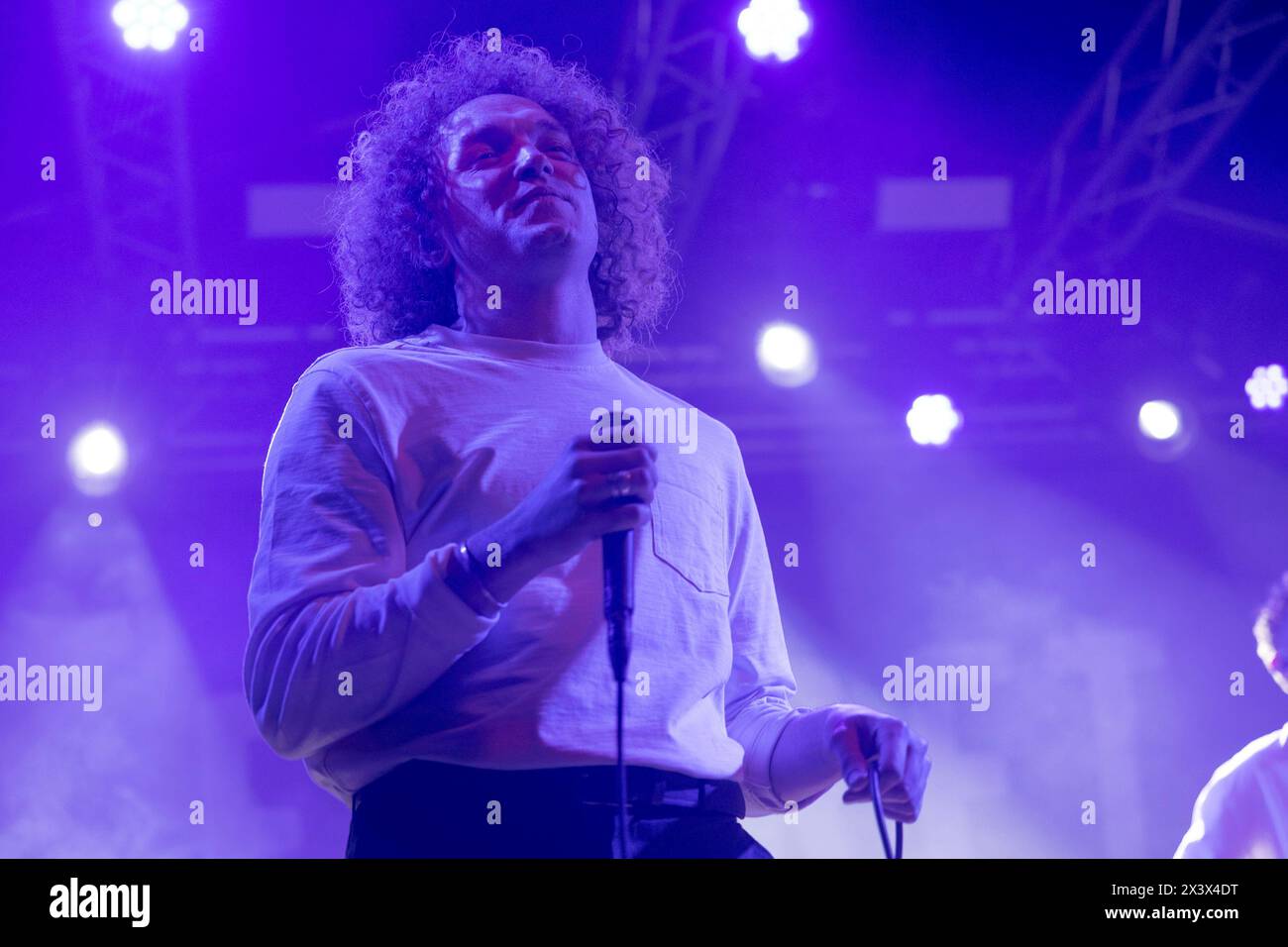 Milano, Italy. 28th Apr, 2024. Jack Sedman of British music duo Seafret ...