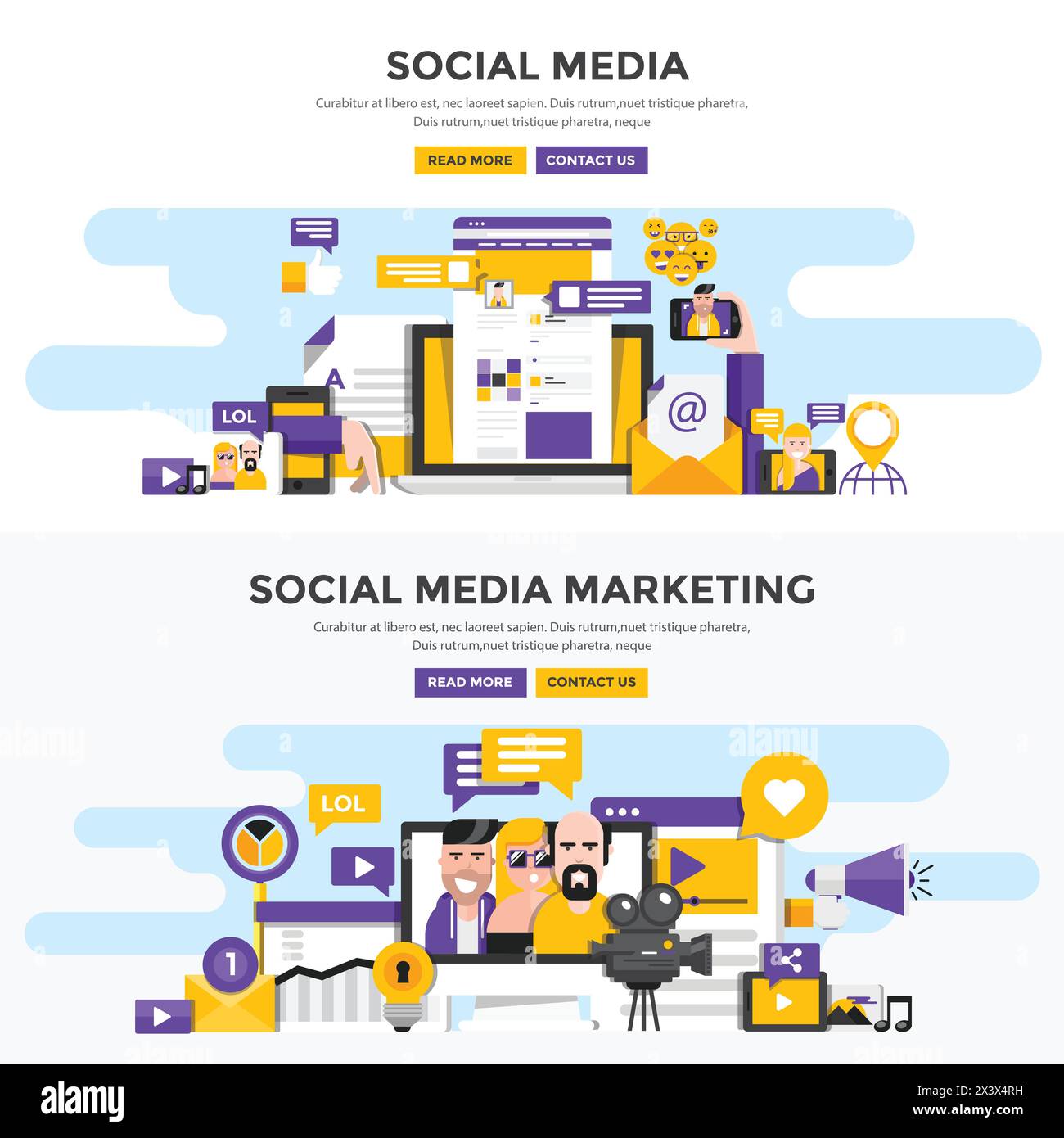 Marketing materials design Stock Vector Images - Alamy