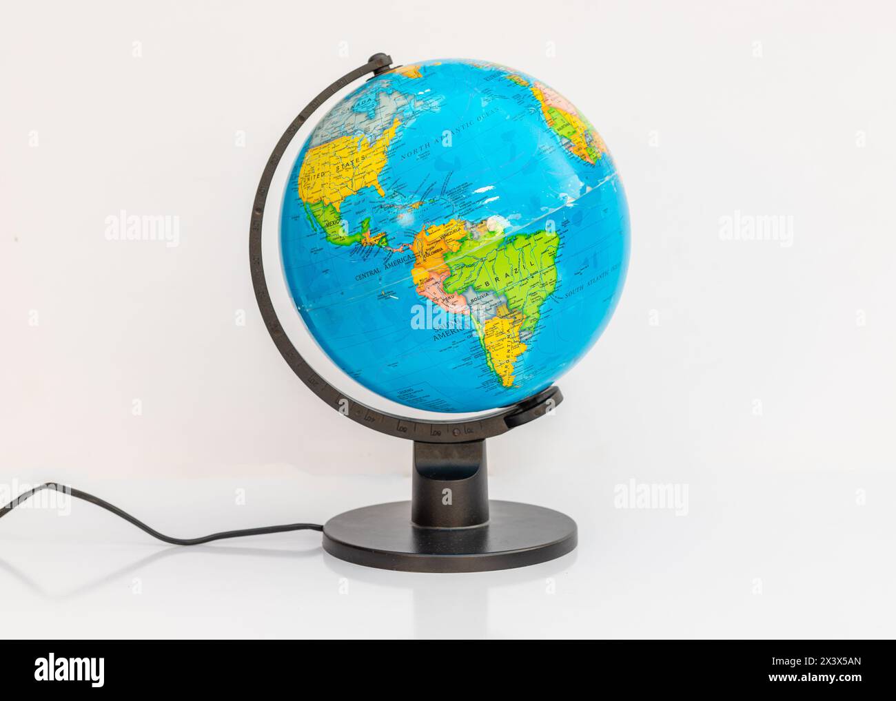Vibrant world globe maps for travelers and explorers isolated on white ...