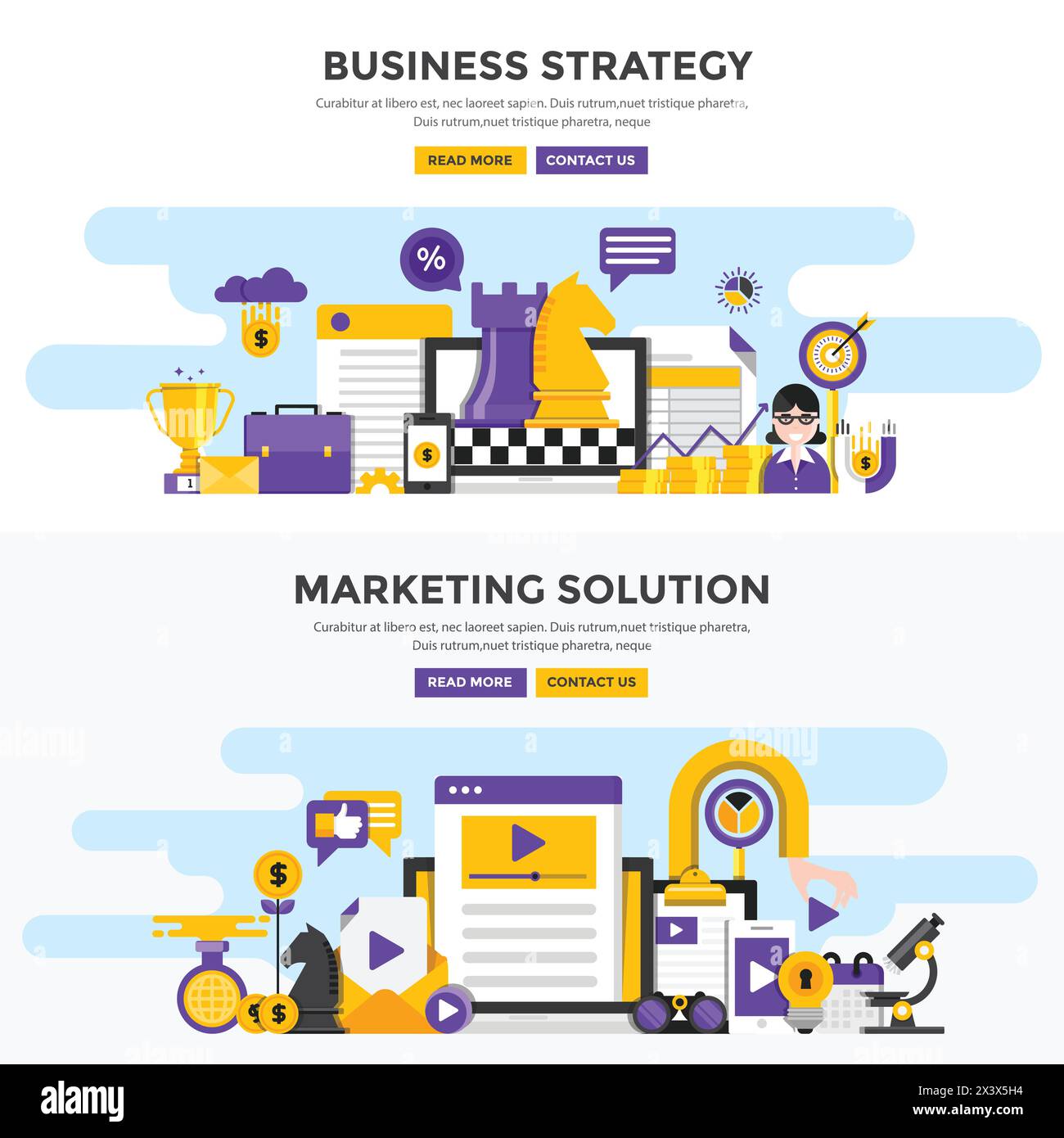 Marketing materials design Stock Vector Images - Alamy