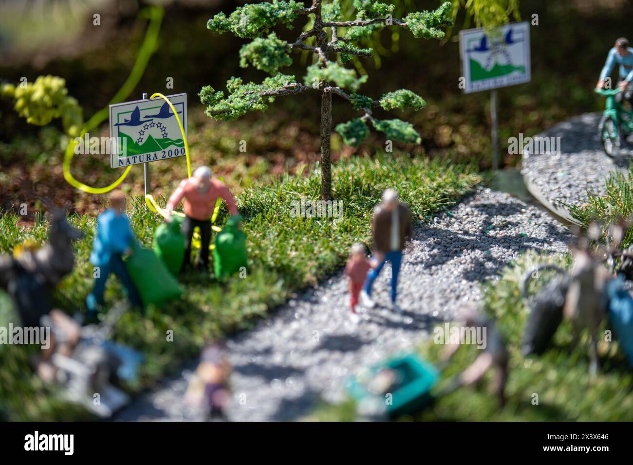 Miniature figures are seen at the inauguration of several new scenes ...
