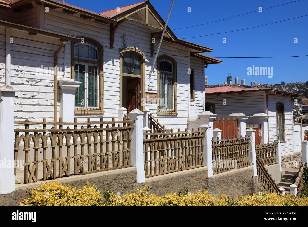 Chile, Vina del Mar, house, traditional architecture Stock Photo - Alamy