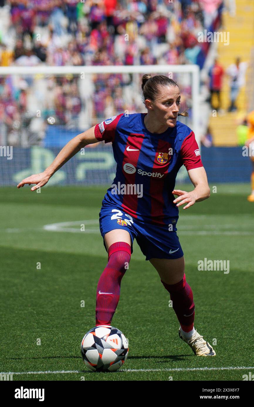 Barcelona, Spain. 20th Apr, 2024. Ona Batlle in action during the Uefa ...