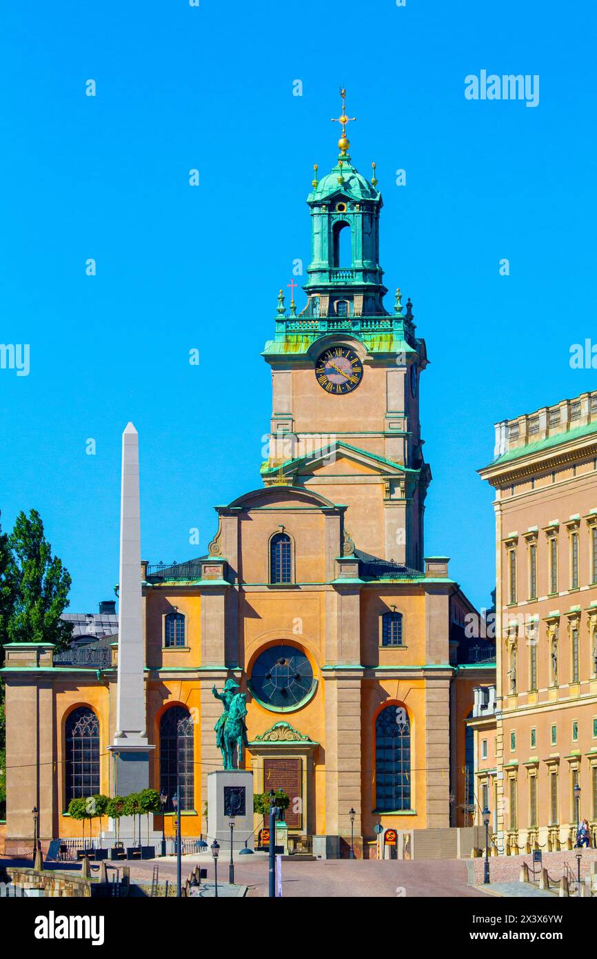 Europe, Scandinavia, Sweden. Stockholm. Statue of Charles XIV John at ...