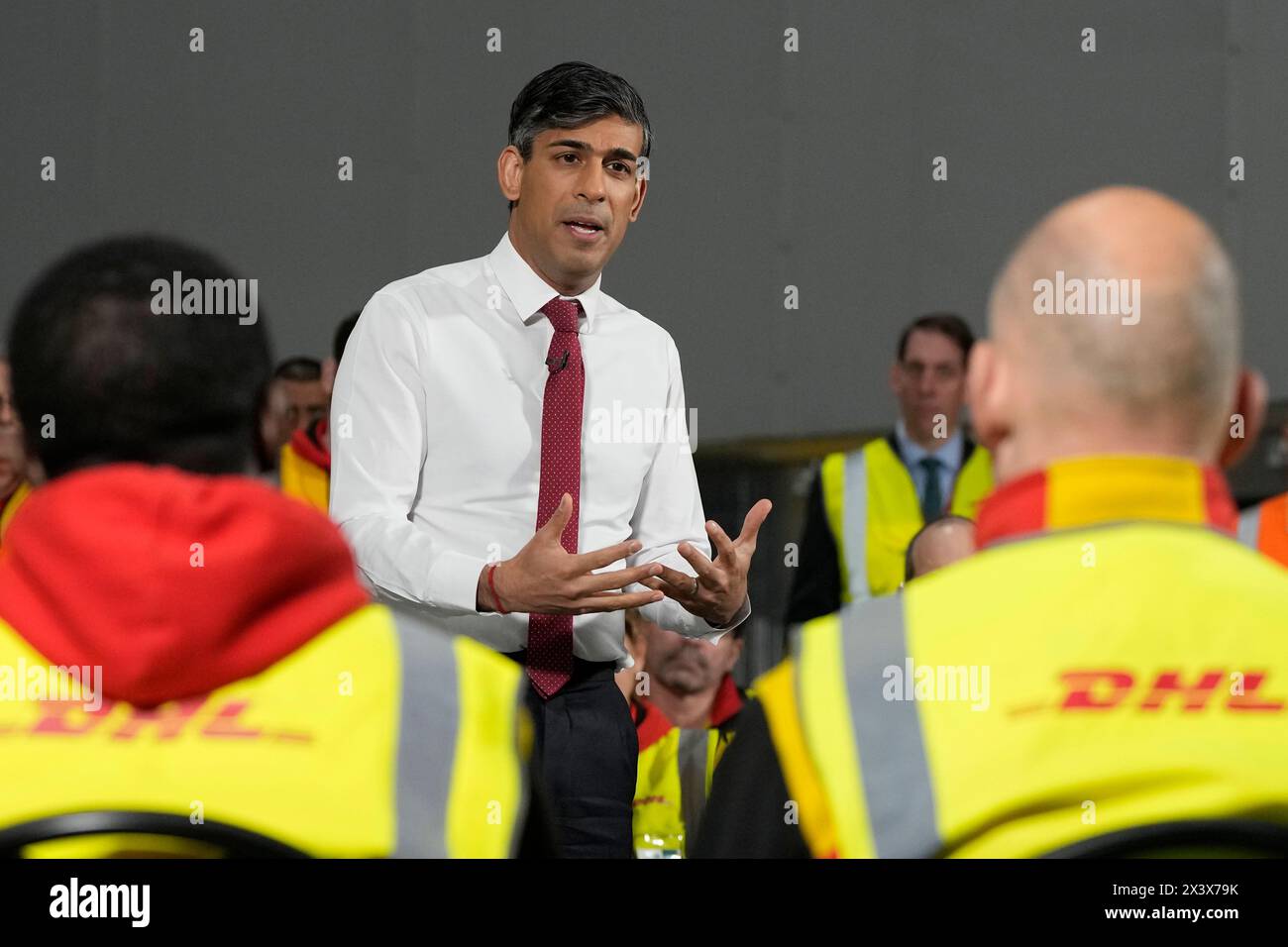 Prime Minister Rishi Sunak holds a PM Connect at DHL London Gateway ...