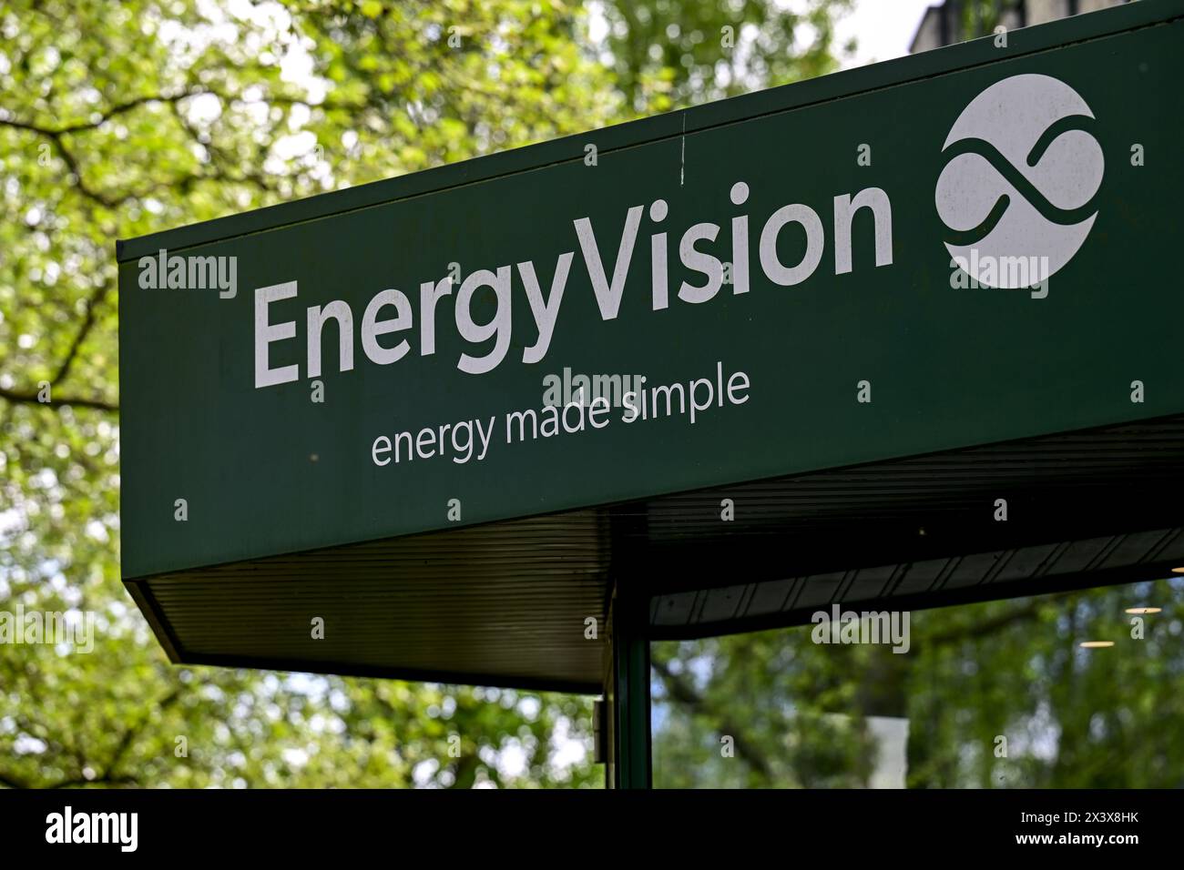 Brussels, Belgium. 29th Apr, 2024. The EnergyVision logo pictured ...