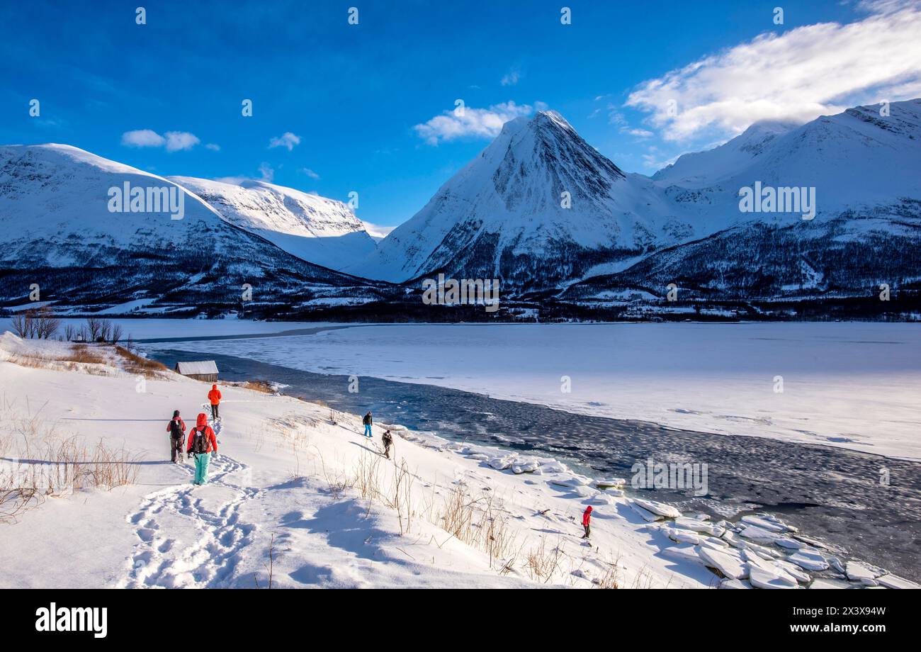 Norway, city of Tromso, frozen fjord Stock Photo - Alamy
