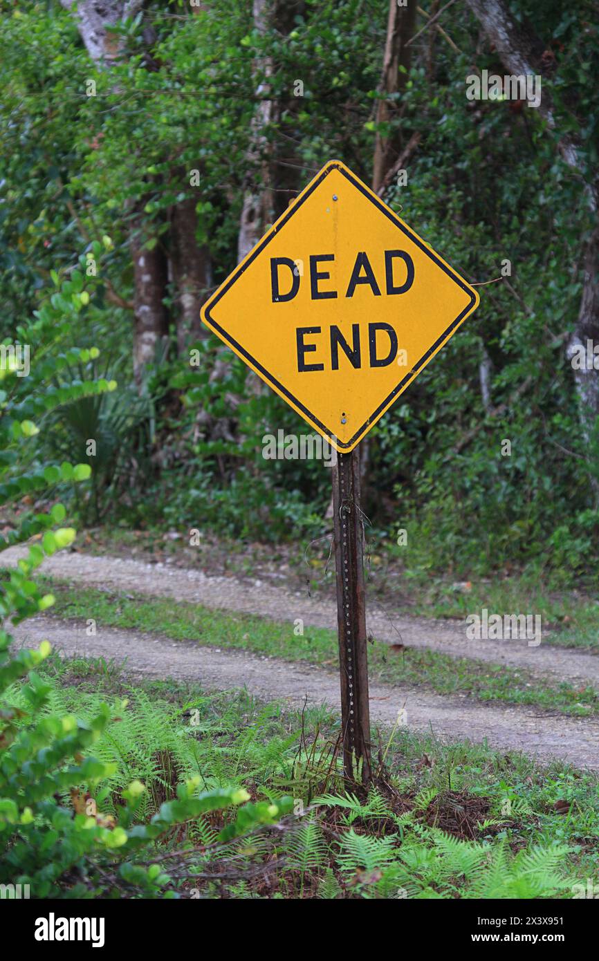 Usa, Florida. Everglades. Loop Road. Dead end Stock Photo - Alamy
