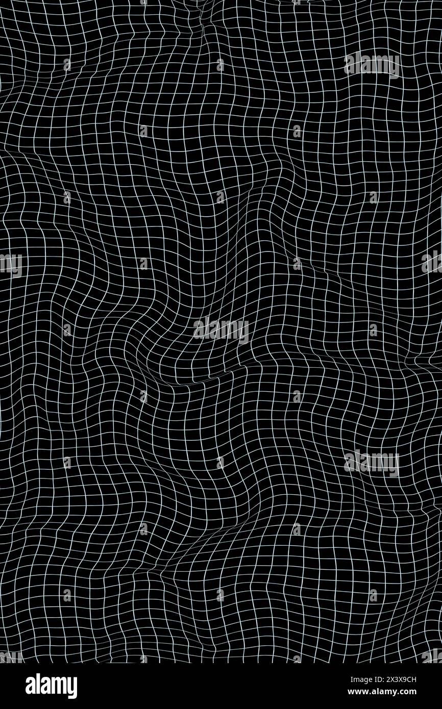 Digital 3D wireframe landscape, isolated on black background. Ideal for ...