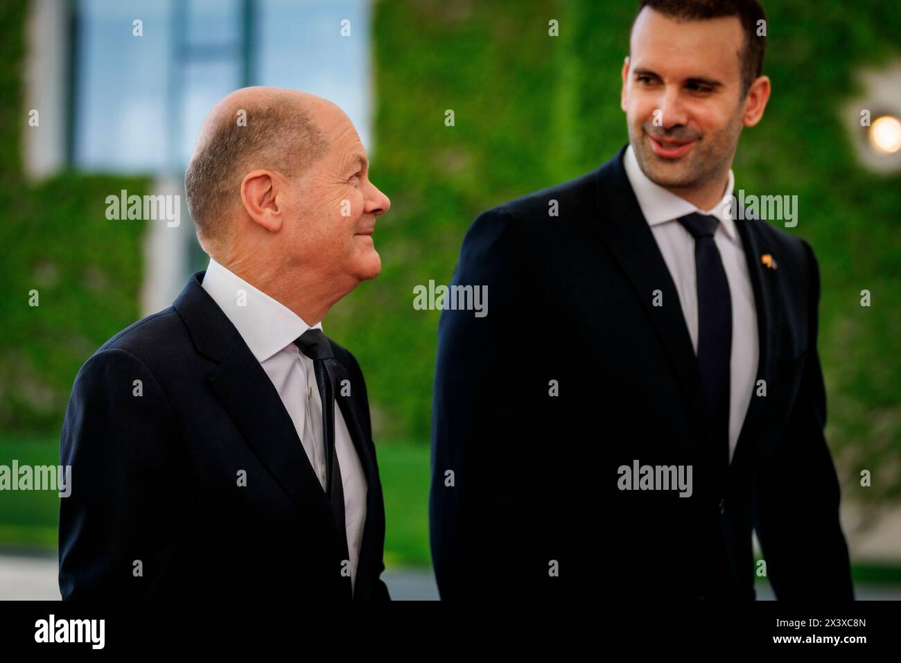 Berlin, Deutschland. 29th Apr, 2024. (LR) Olaf Scholz, Federal ...