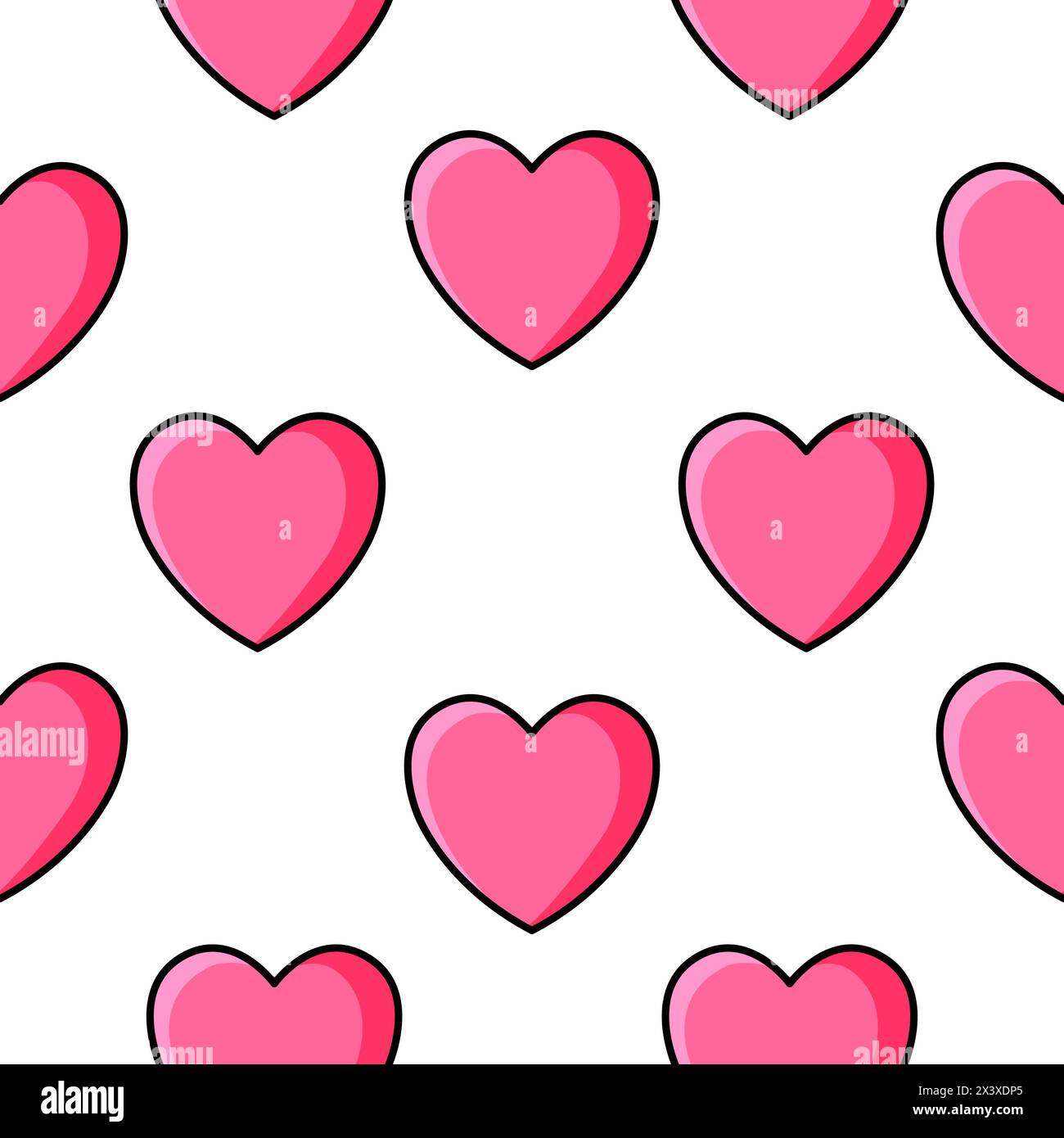 Seamless pattern Pink Heart. Vector illustration Stock Vector Image ...