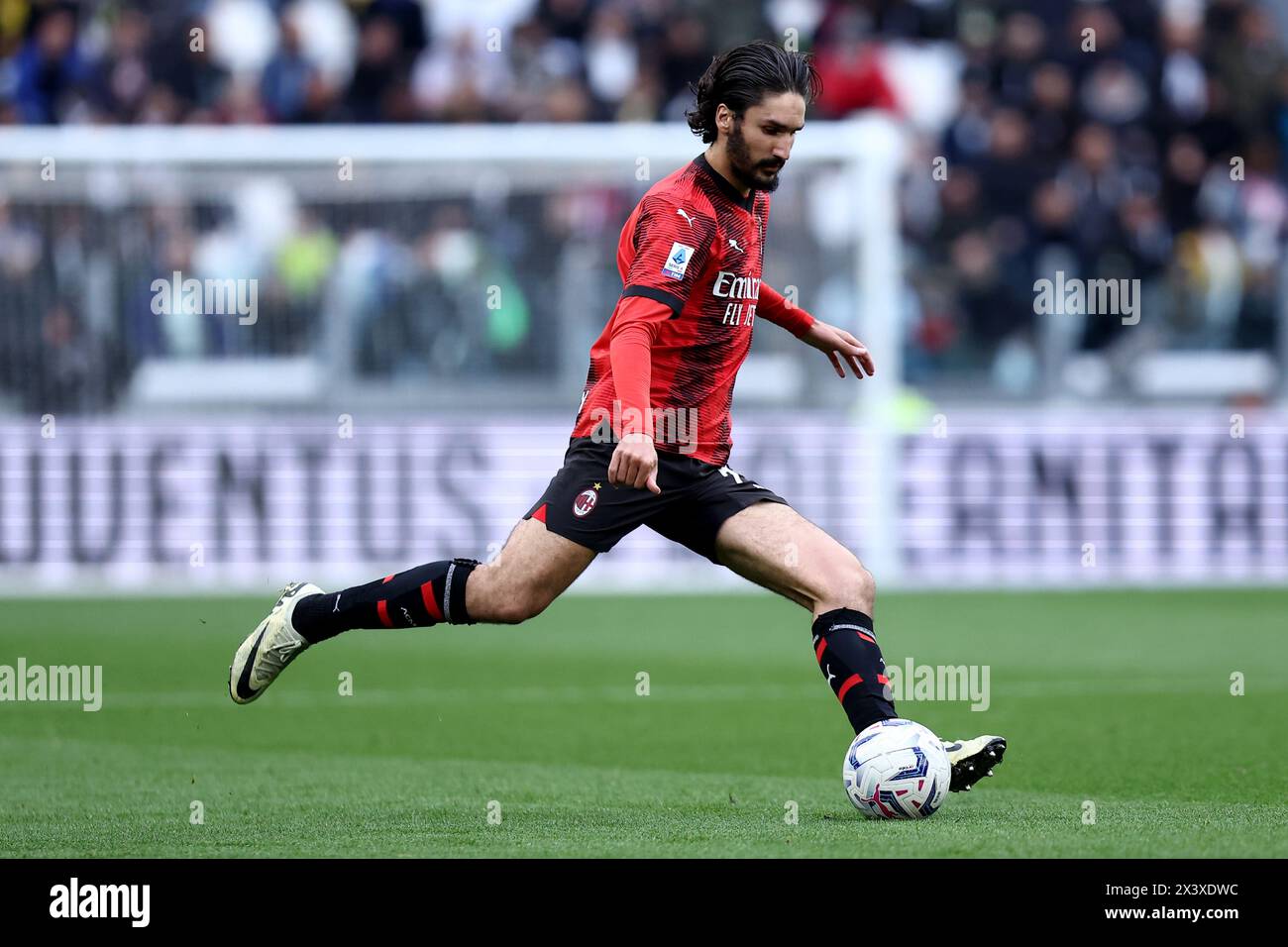 Yacine Adli of Ac Milan in action during the Serie A football match ...