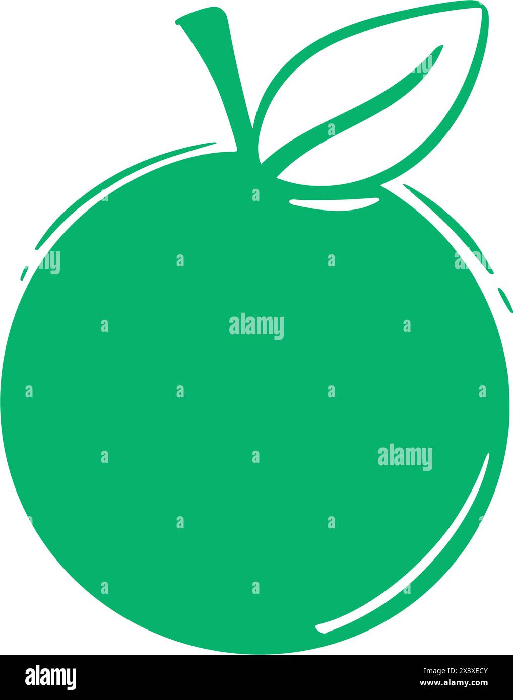 Natural green eco sticker isolated on white background. Hand drawn ...