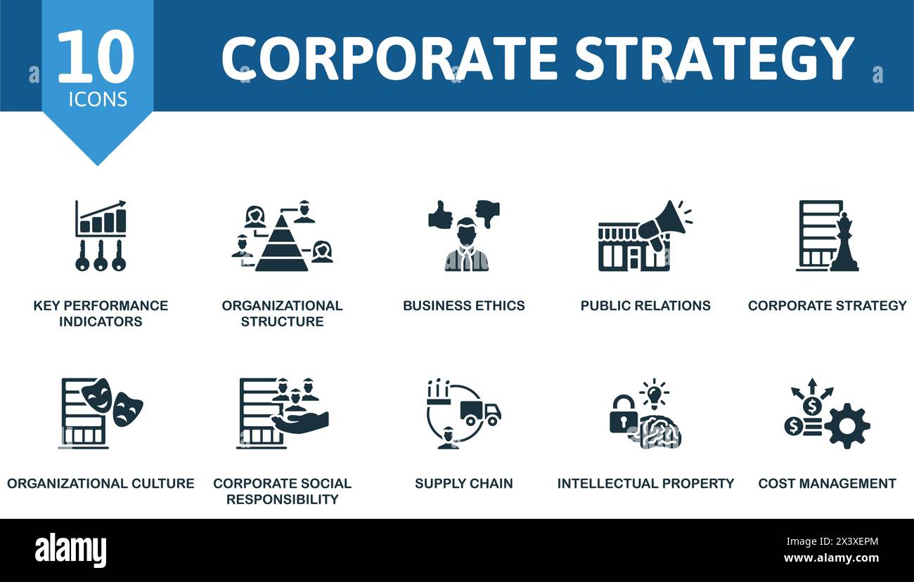 Corporate strategy set. Creative icons Stock Vector Image & Art - Alamy