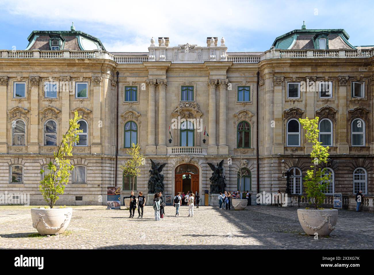 The main entrance to the Budapest History Museum in the Buda Royal ...