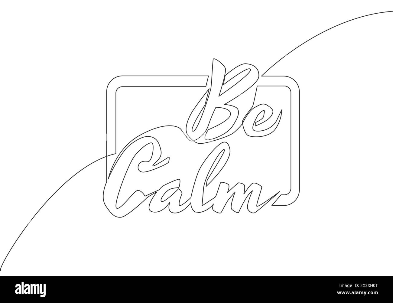 One single line drawing of motivational and inspirational lettering ...