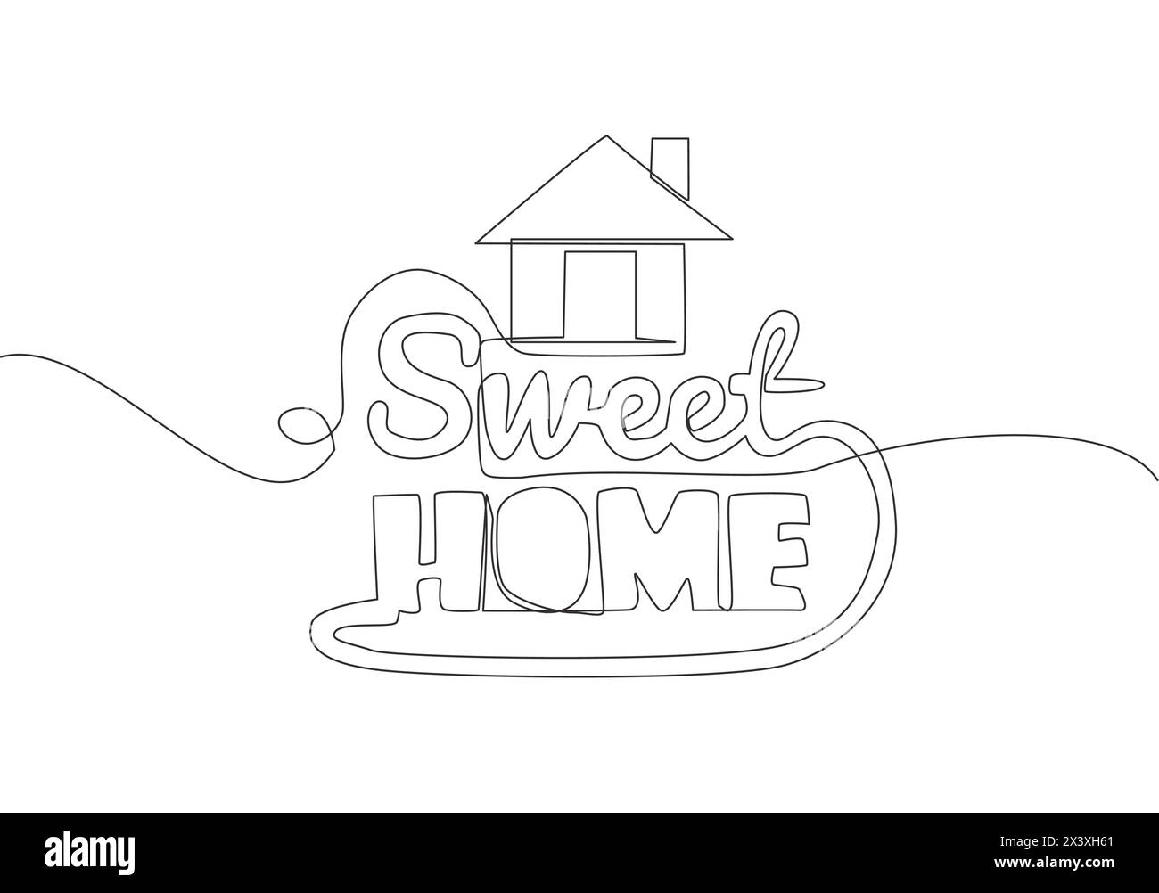 One single line drawing of motivational and inspirational lettering ...