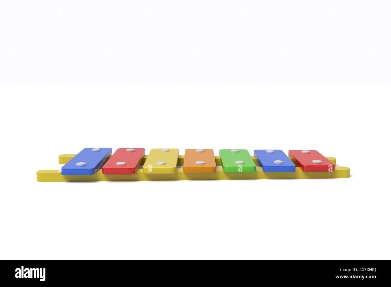 Multicolored xylophone on a white background Stock Photo - Alamy