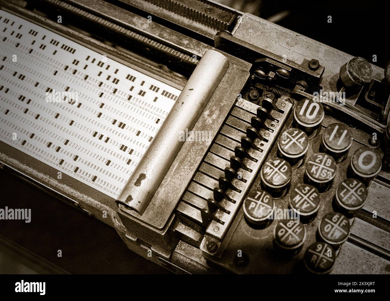 Historic Hollarith punched card ( machine ) at Bletchley Park ...
