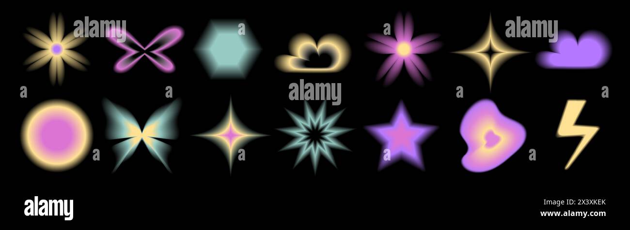 Set of holographic stars hi-res stock photography and images - Alamy