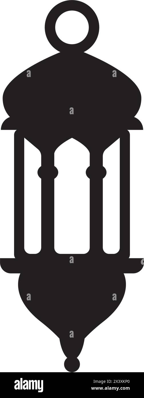 Fanoos Lantern background islam logo simple vector icon illustration ...