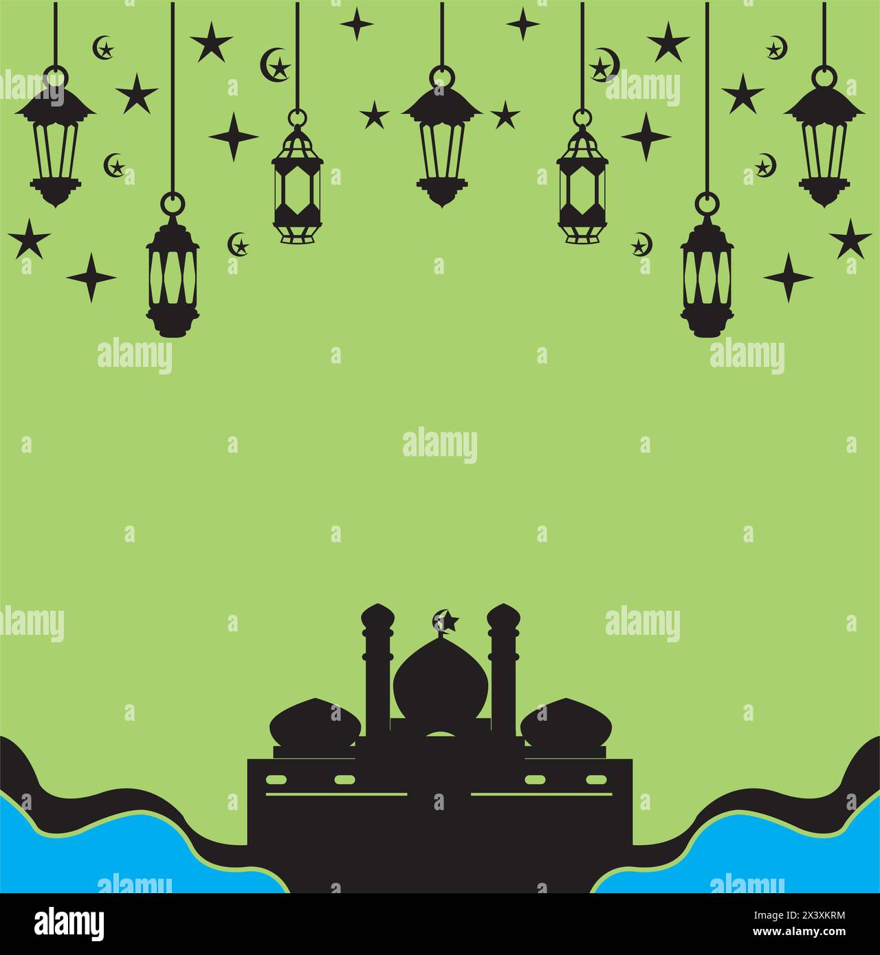 Fanoos Lantern background islam logo simple vector icon illustration ...