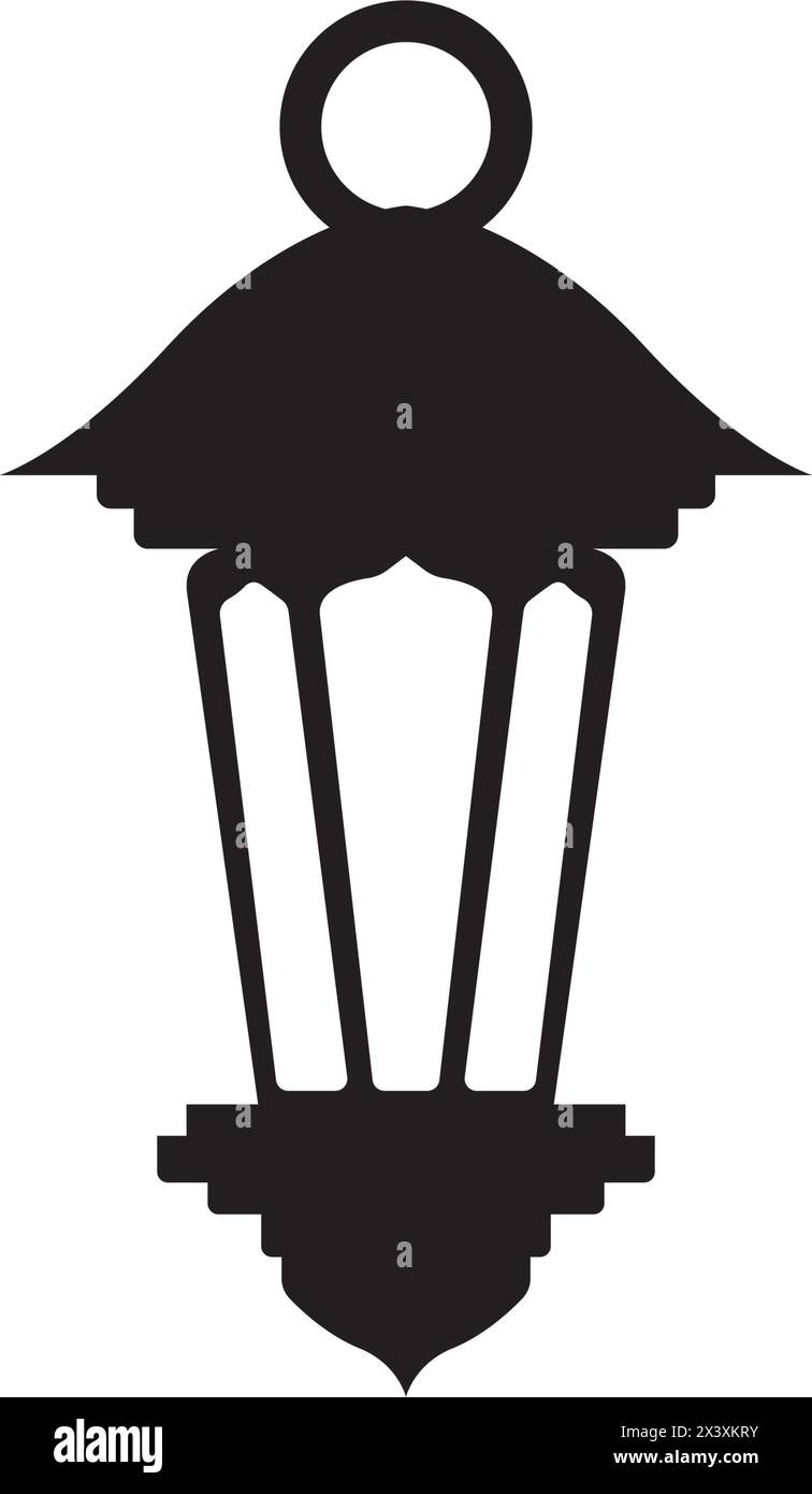 Fanoos Lantern background islam logo simple vector icon illustration ...