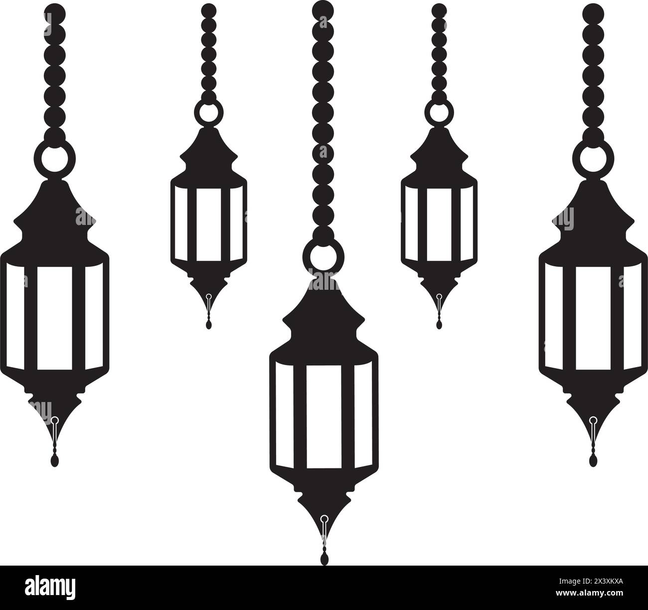 Fanoos Lantern background islam logo simple vector icon illustration ...