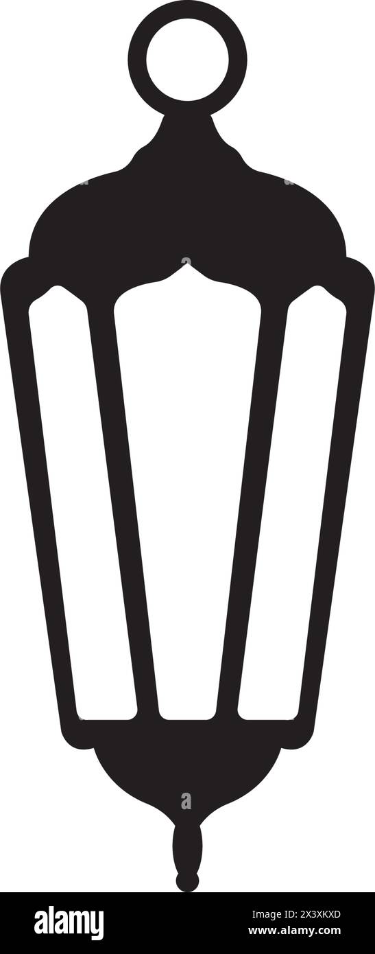 Fanoos Lantern background islam logo simple vector icon illustration ...