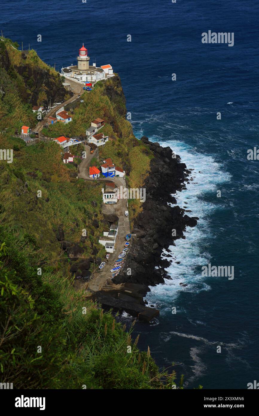 Sao Miguel Island, Azores, Portugal. Ponta do Arnel. Lighthouse Stock ...