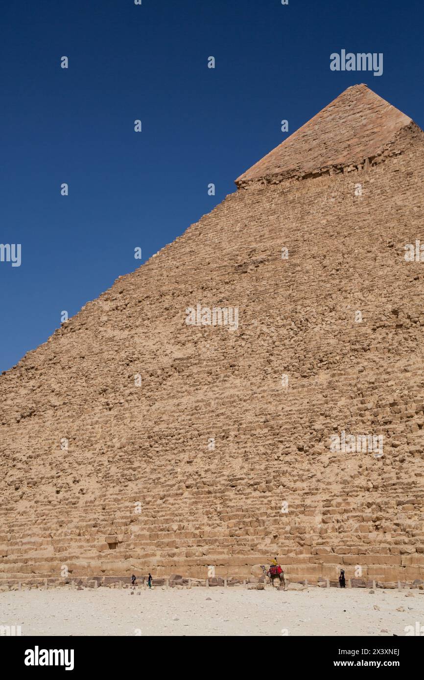 Man on Camel, Pyramid of Khafre (also called Chephren) (background ...