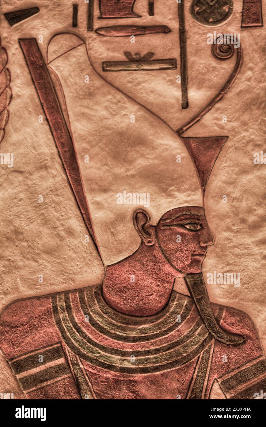 Image of God Atum, Paintings and Relief, Tomb of Nefertari, QV66 ...