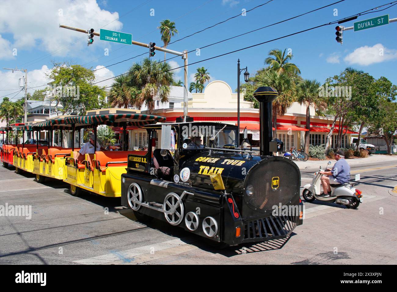 USA. Florida. The Keys. Key West. Historic and tourist center. Tourists ...