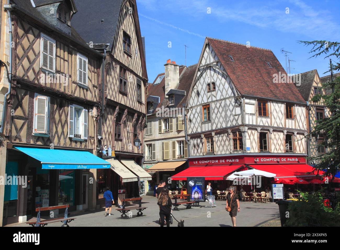 France, Centre Val de Loire, Cher department, Bourges, Gordaine square ...
