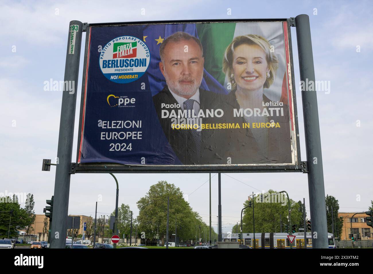 2024 European elections Italian candidates in an election billboard in ...