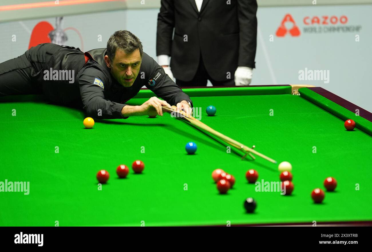 Ronnie O'Sullivan during the match against Ryan Day on day ten of the ...