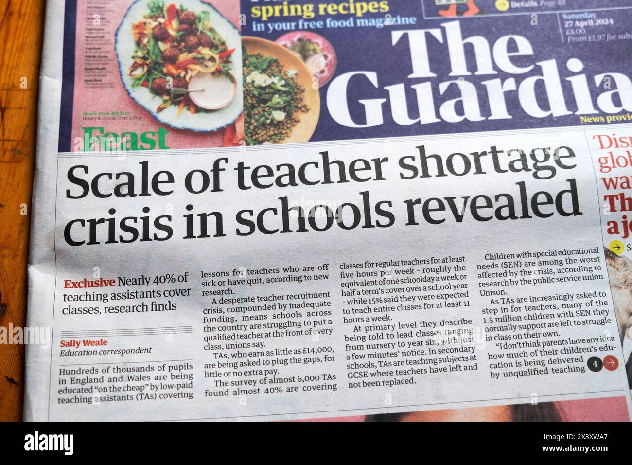 'Scale of teacher shortage crisis in schools revealed' Guardian ...
