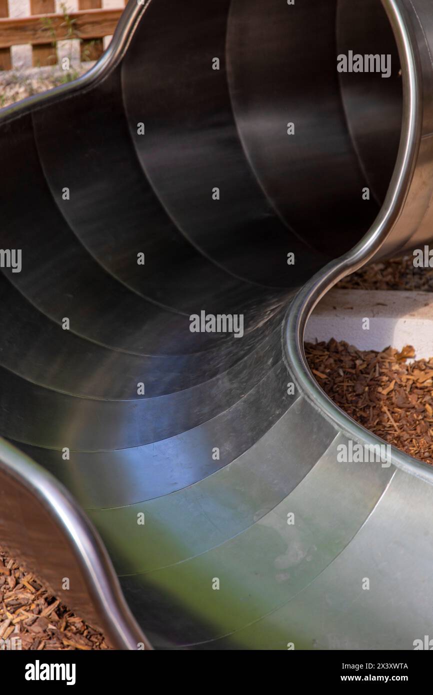 Stainless steel slide Stock Photo - Alamy