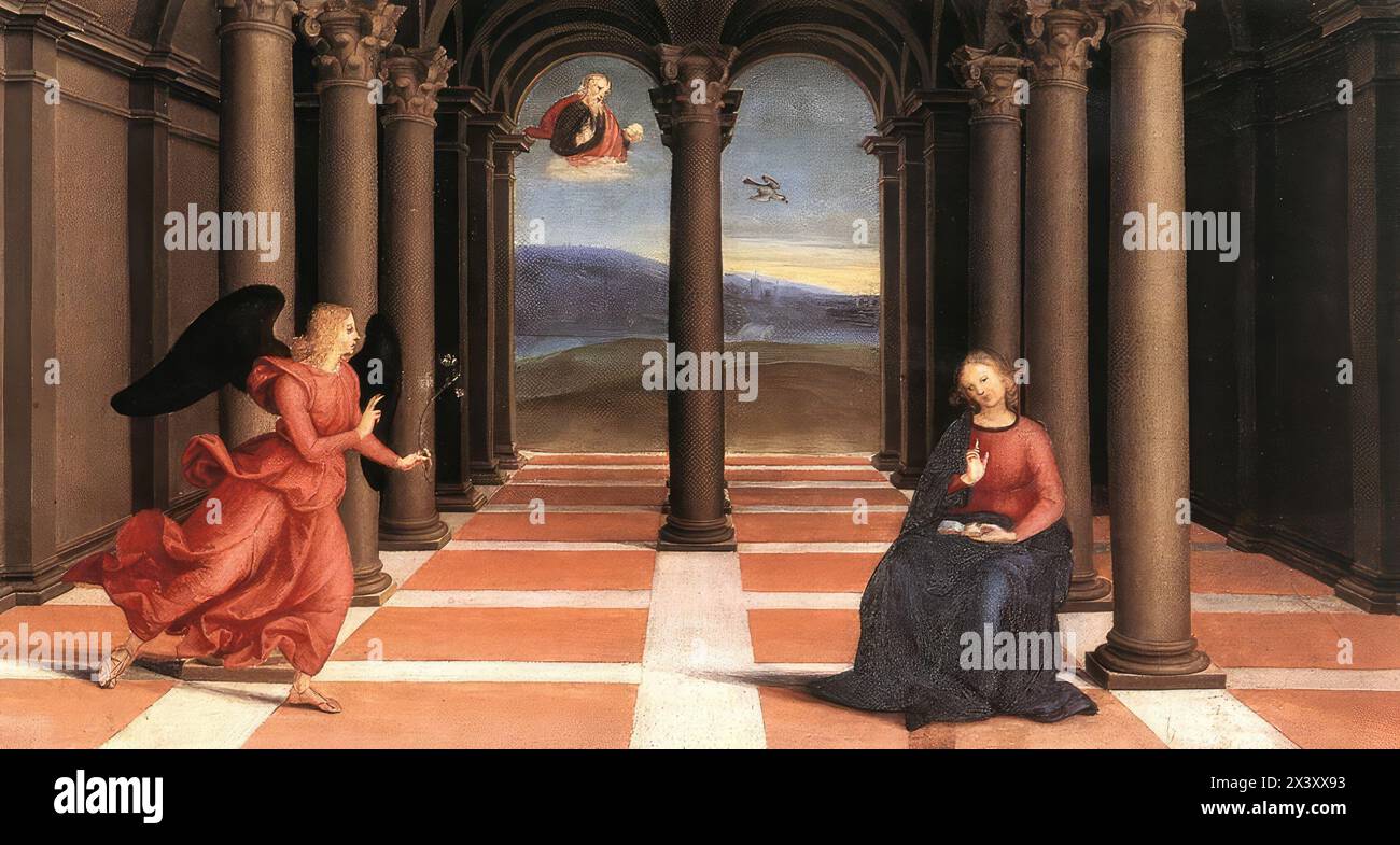 RAFFAELLO Sanzio (b. 1483, Urbino, d. 1520, Roma) The Annunciation ...