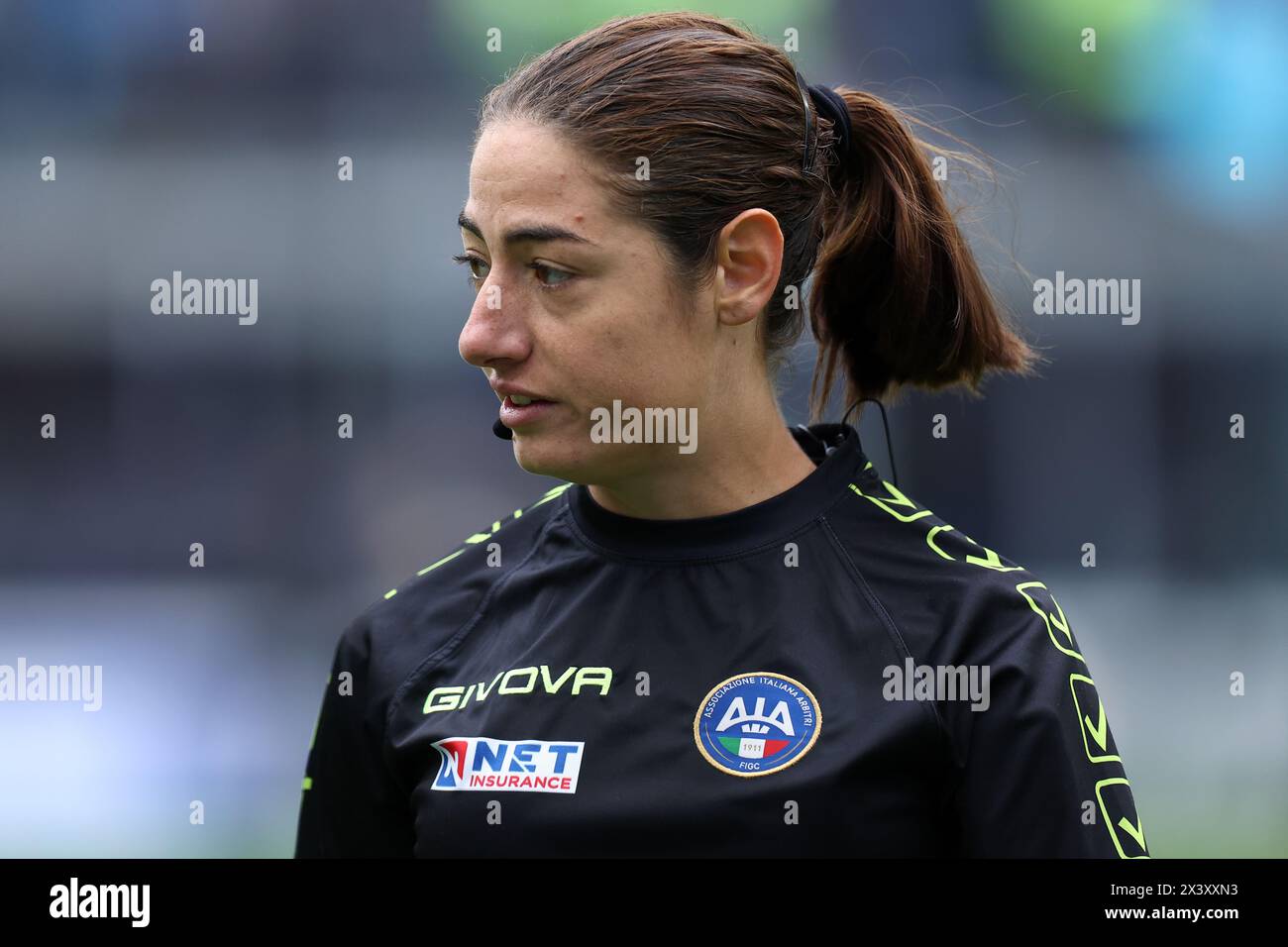 Official Referee Maria Sole Ferrieri Caputi looks on during the Serie A ...
