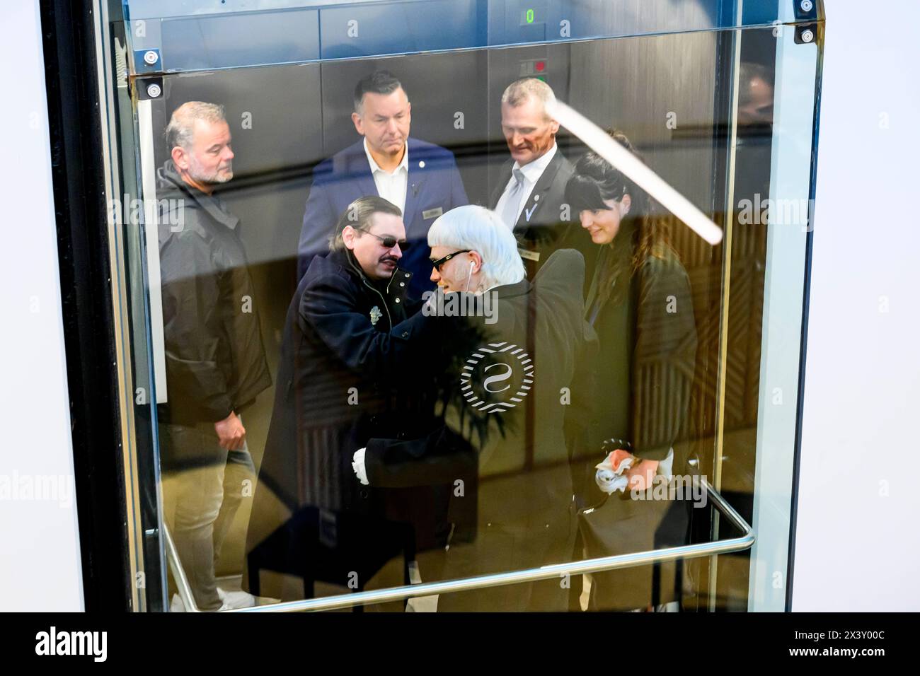 Schiphol, the Netherlands, 29-04-2024 Dutch Eurovision entry departs ...
