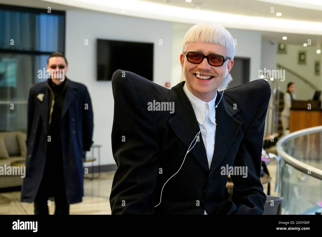 Schiphol, the Netherlands, 29-04-2024 Dutch Eurovision entry departs ...