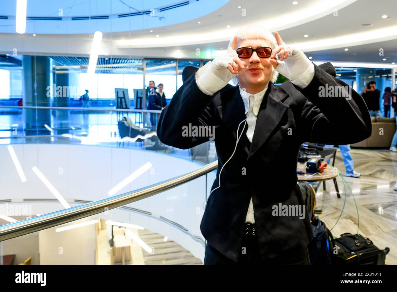 Schiphol, the Netherlands, 29-04-2024 Dutch Eurovision entry departs ...