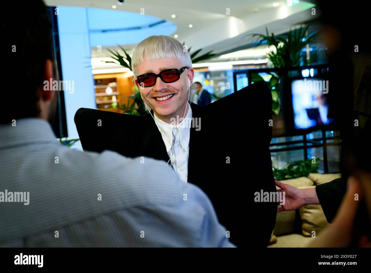 Schiphol, the Netherlands, 29-04-2024 Dutch Eurovision entry departs ...