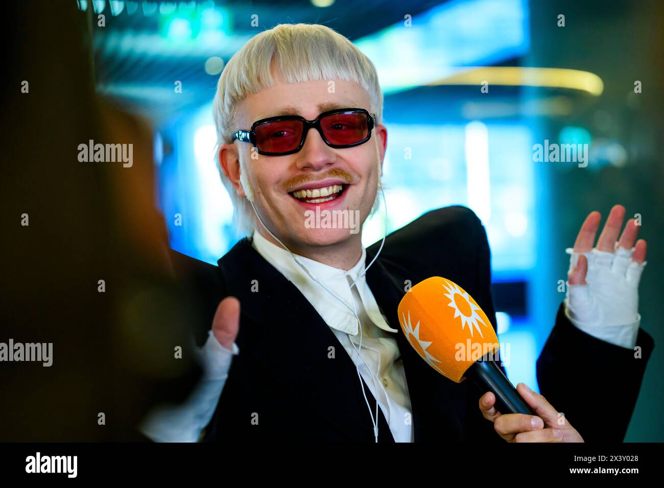 Schiphol, the Netherlands, 29-04-2024 Dutch Eurovision entry departs ...